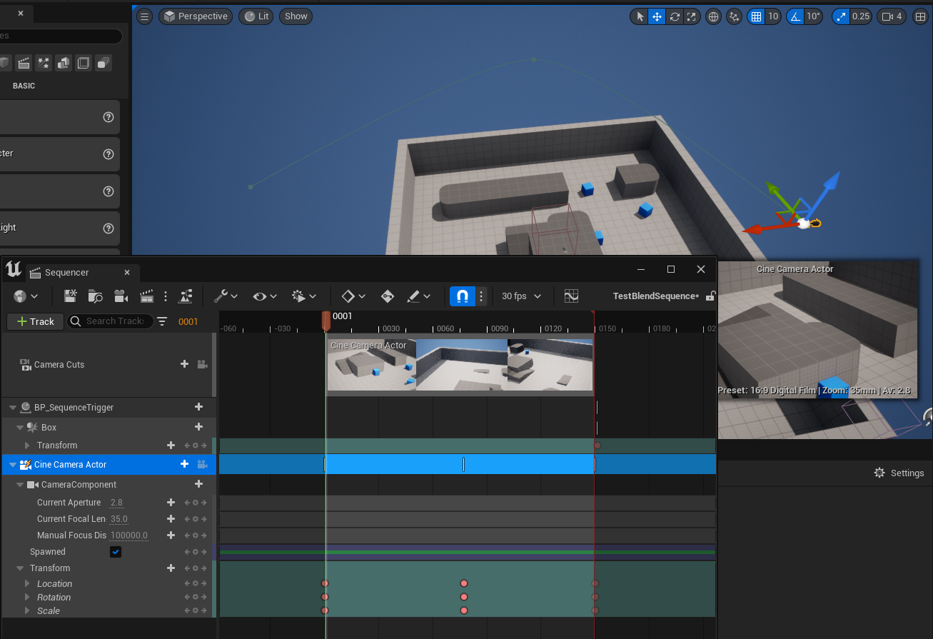 UE – Sequencer 平滑过渡 – 五里雾